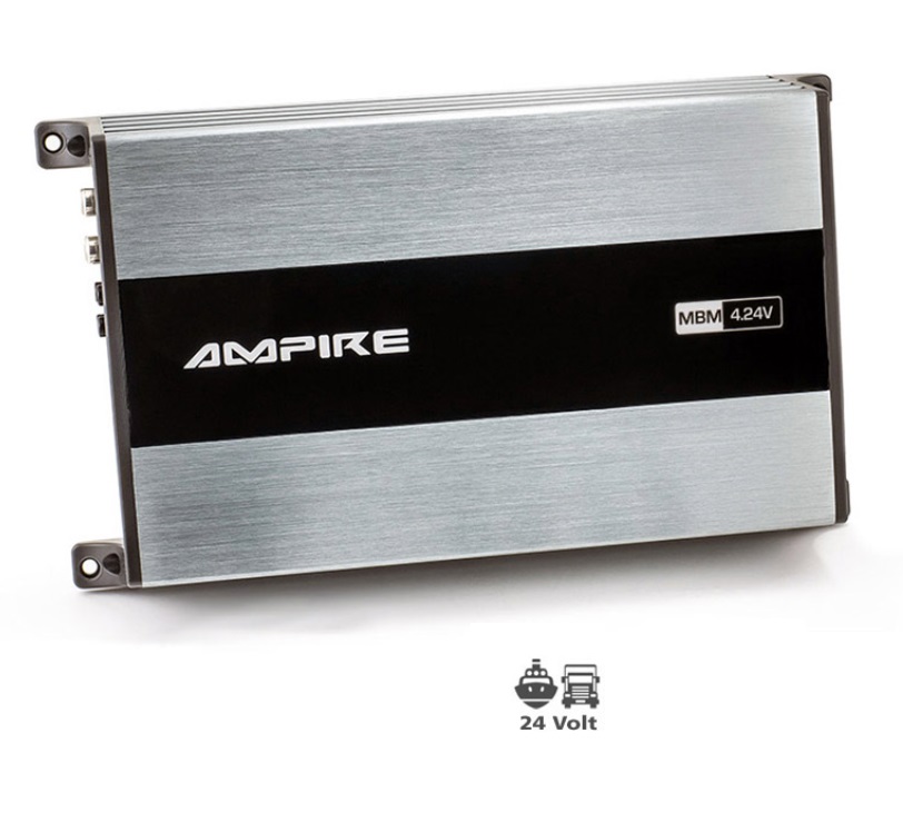 AMPIRE MBM4.24V-4G 4-Kanal Verstärker, Endstufe, 4x 100 Watt, Class D, 24 Volt Version für LKW ...